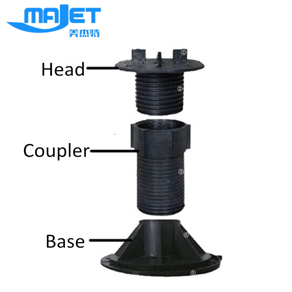Outdoor Raised Access Floor Adjustable Plastic Pedestal Decking Support ...
